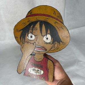AM Arts | Art | One Piece Young Luffy Standing Wood Cutout Handcrafted ...